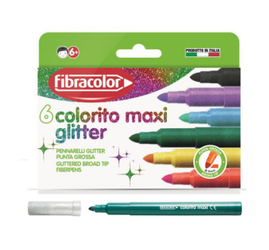Fibracolor Colorito Maxi Glitter 6 color – Office and More